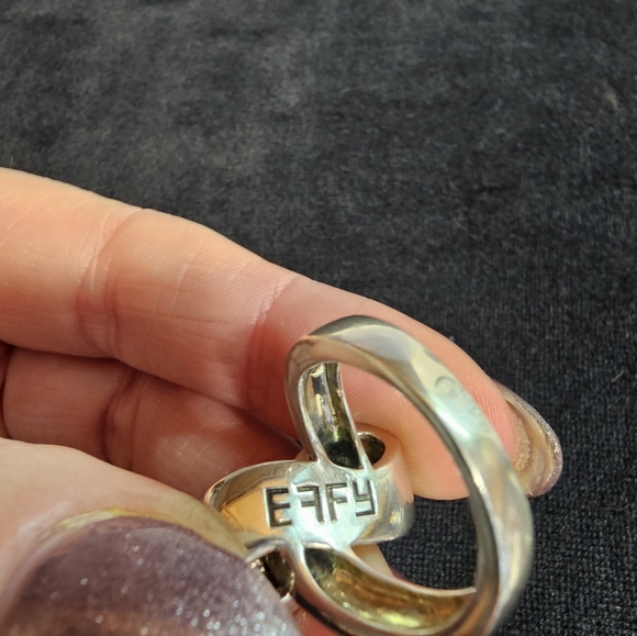Effy | Jewelry | Vintage Effy Sterling Silver Diamond Knot Ring Sz 7 ...